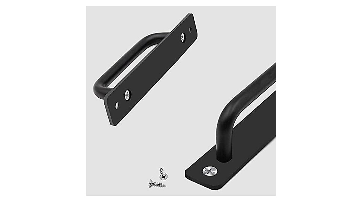 Gaizda Pack of 2 Black Barn Door Handles for Cabinets & Sliding Doors
