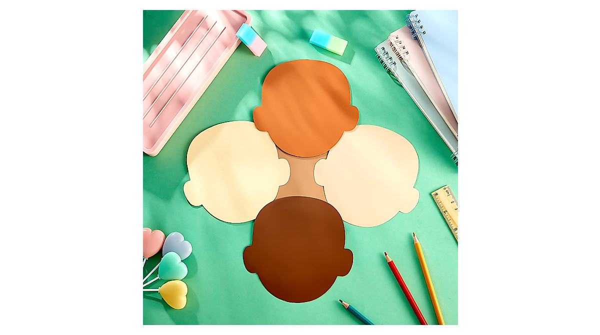 Containlol Multicultural Faces Cutouts for Kids Crafts