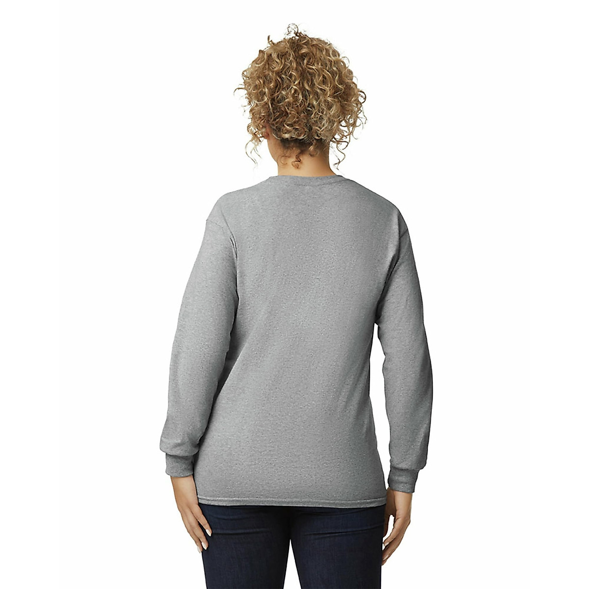 Gildan Men's Ultra Cotton Long Sleeve T-Shirt, Style G2400, Multipack, Sport Grey (2-Pack), Large