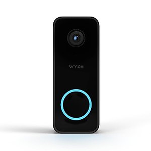 WYZE Video Doorbell v2, Two-Way Audio, 2K Video, Color Night Vision, IP65 Weather Resistance, 24/7 Video Recording*, Package Monitor, Compatible with Alexa & Google Assistant, Black (Wiring Required)