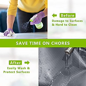 Drawer and Shelf Liner, Shelf Liner Grey Non Adhesive Refrigerator Mats Washable, No Odor Plastic Pantry Liners Wire Shelf Paper Drawer Liner for Cupboard Kitchen