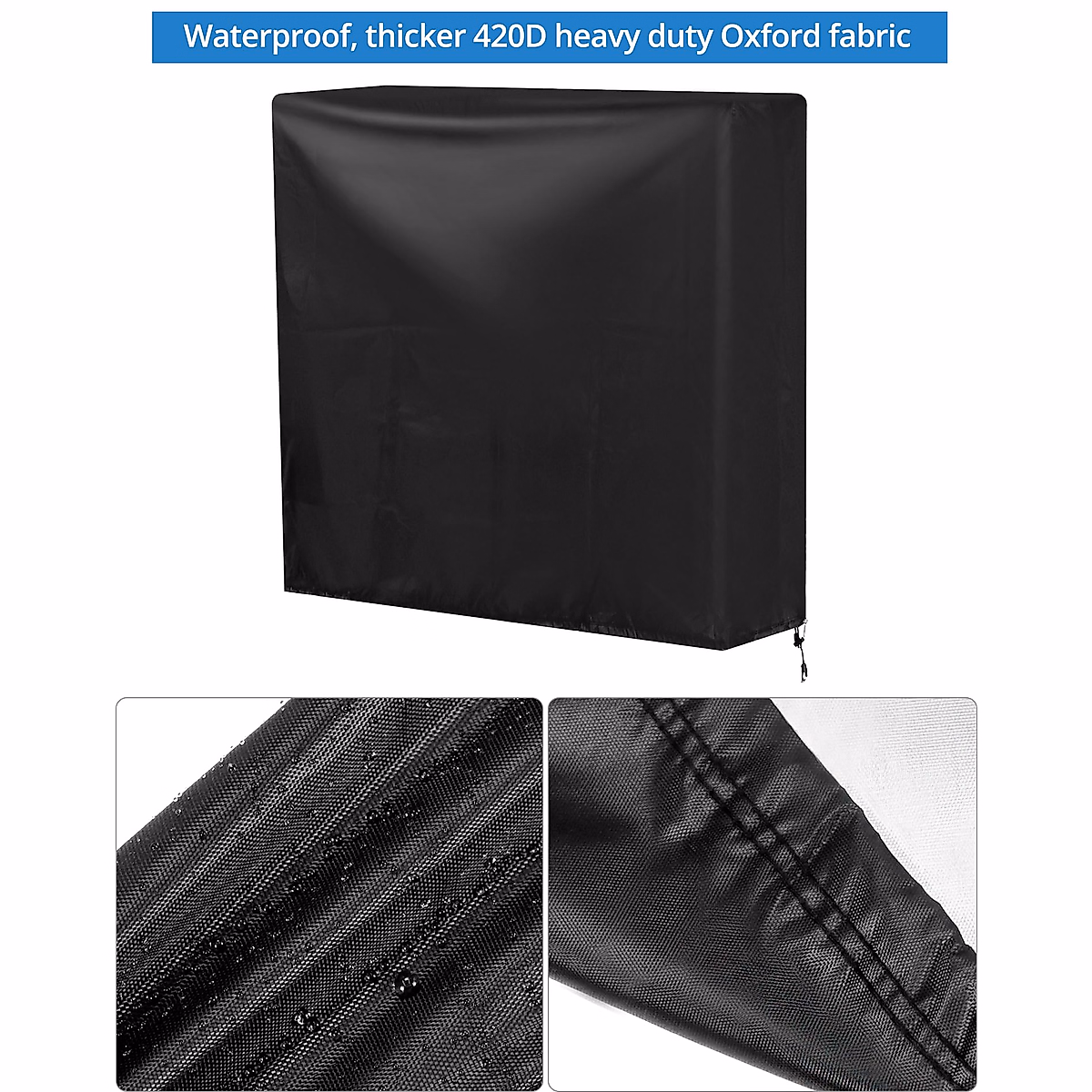 Qwork Universal Rollaway Bed Cover, 40" x 13" x 41", Thickened Storage Cover for 38 in Folding Cot Bed, Water & Dust Resistant, with 600D Fabric Zipper, Folding Bed Storage Cover Bed Protector