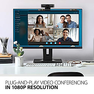 ViewSonic VB-CAM-001 Full HD 1080p USB Web Camera w/Dual Stereo Microphone with Auto Noise Reduction,110 Degree Ultra-Wide Lens for Zoom/Teams/Skype Conferencing and Video Calls on PC and Mac