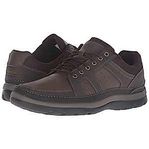 Rockport Men's Get Your Kicks Mudguard Blucher, Dark Brown Leather, 10