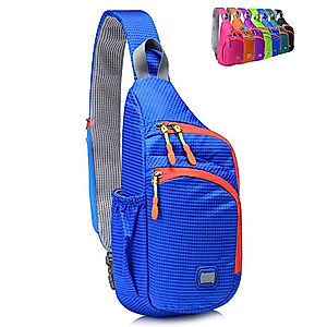 Peicees Small Sling Backpack Waterproof Unisex Shoulder Bag Chest Crossbody Daypack