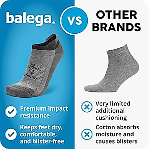 Balega Hidden Comfort Performance No Show Athletic Running Socks for Men and Women (1 Pair), White, Medium