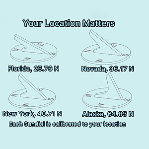 10 Year Anniversary Gift Sundial - Custom Engraved & Calibrated 10th Anniversary Gifts For Him Or Her - 10th Anniversary Gifts For Couple -10 Year Tin Anniversary Gifts Sundial