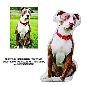 Printtoo Custom Photo Pillow, Unique Birthday Gift Decor, Pet Memorial Pillow Custom, Personalized Shaped Pillow, Pet Portrait Dog Pillows 3D Printing Pillow-14X14