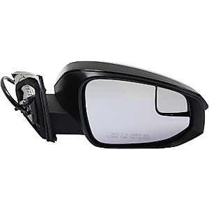 Kool Vue Passenger Side Power Heated Mirror for Toyota RAV4 2016-2018 Manual Fold With Signal Light & Spotter Glass Paintable North America Built Vehicle