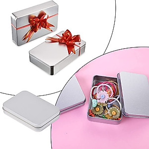 NeDengGHY Tin Container Mini Tin Box Portable Cards Storage Tin for Storing Playing Cards Candy Chocolate Pills Jewelry