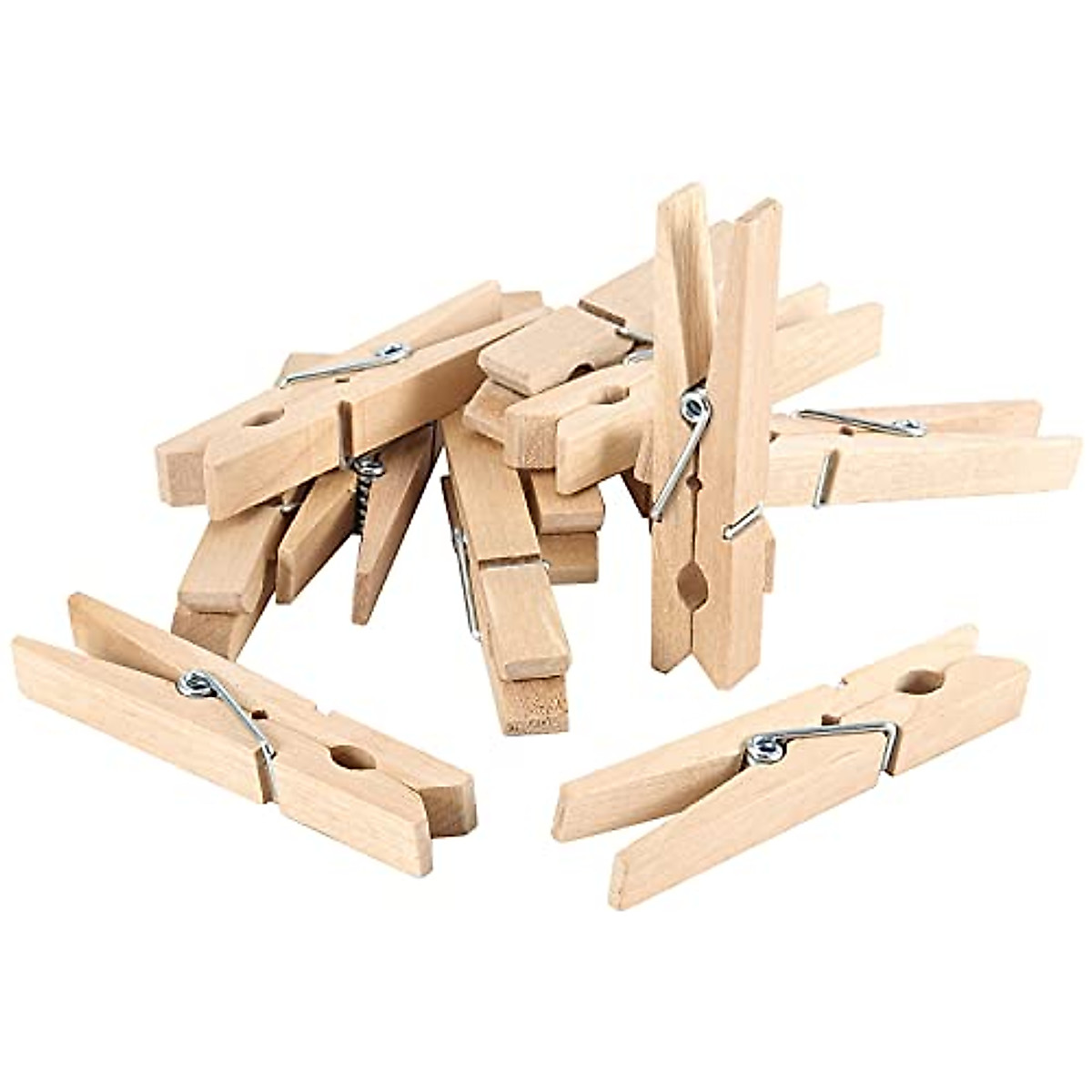 HOIGON 400 Pack 3 Inch Natural Wooden Clothes Pins, Sturdy Large Wooden Clothespins, Wood Clips with Spring, Wood Laundry Pins for Clothing, Craft, Hanging Photo, Clipping Snacks