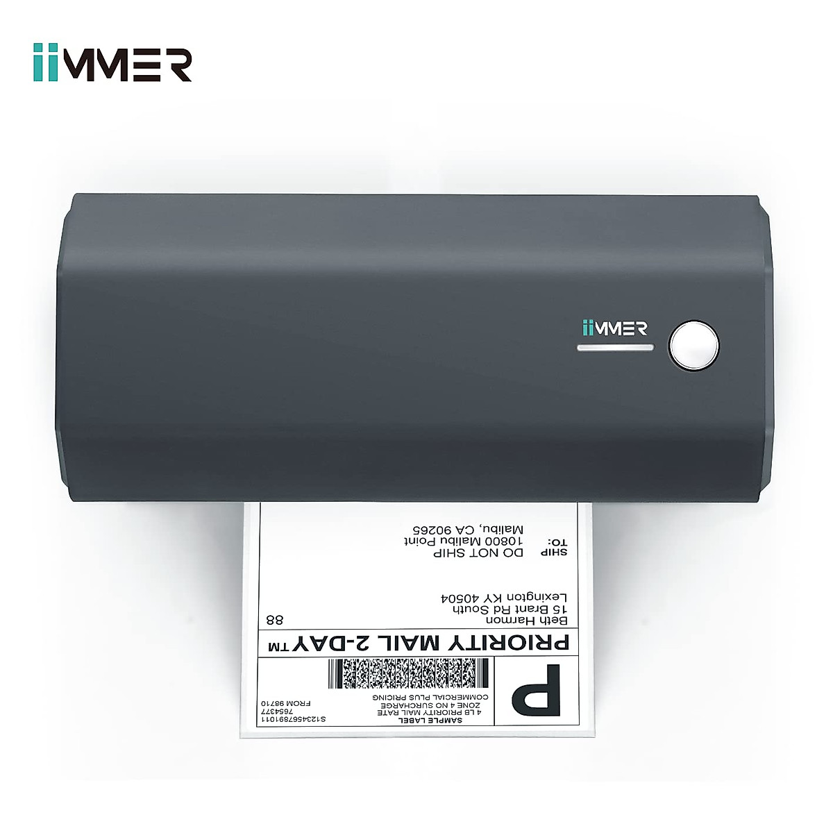 IIMMER Professional Label Printer - Commercial Grade Label Maker with High-Speed Direct Thermal Printing for Shipping, Barcode, Address, Labeling, Mailing, Compatible with Windows and Mac