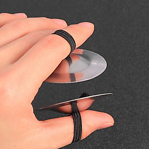 MILISTEN 6Pcs Finger Cymbals, Finger Cymbals Brass Zills Finger Musical Instrument for Dancer Ball Party, Silver