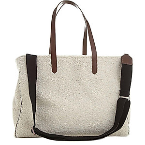 Golden Goose California Bag E-W Golden Eco Fur Body With Patches Leather Handle Womens Bag