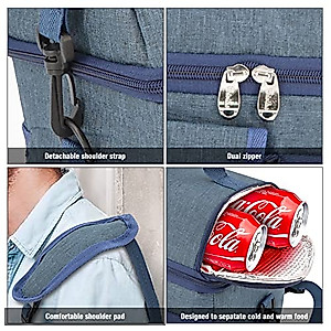 MOSTCOS Cooler Lunch Bag 8.5L Leakproof Lunch Tote for Women/Men, Freezer Lunch Box Carrying Bag for Work Picnic Hiking