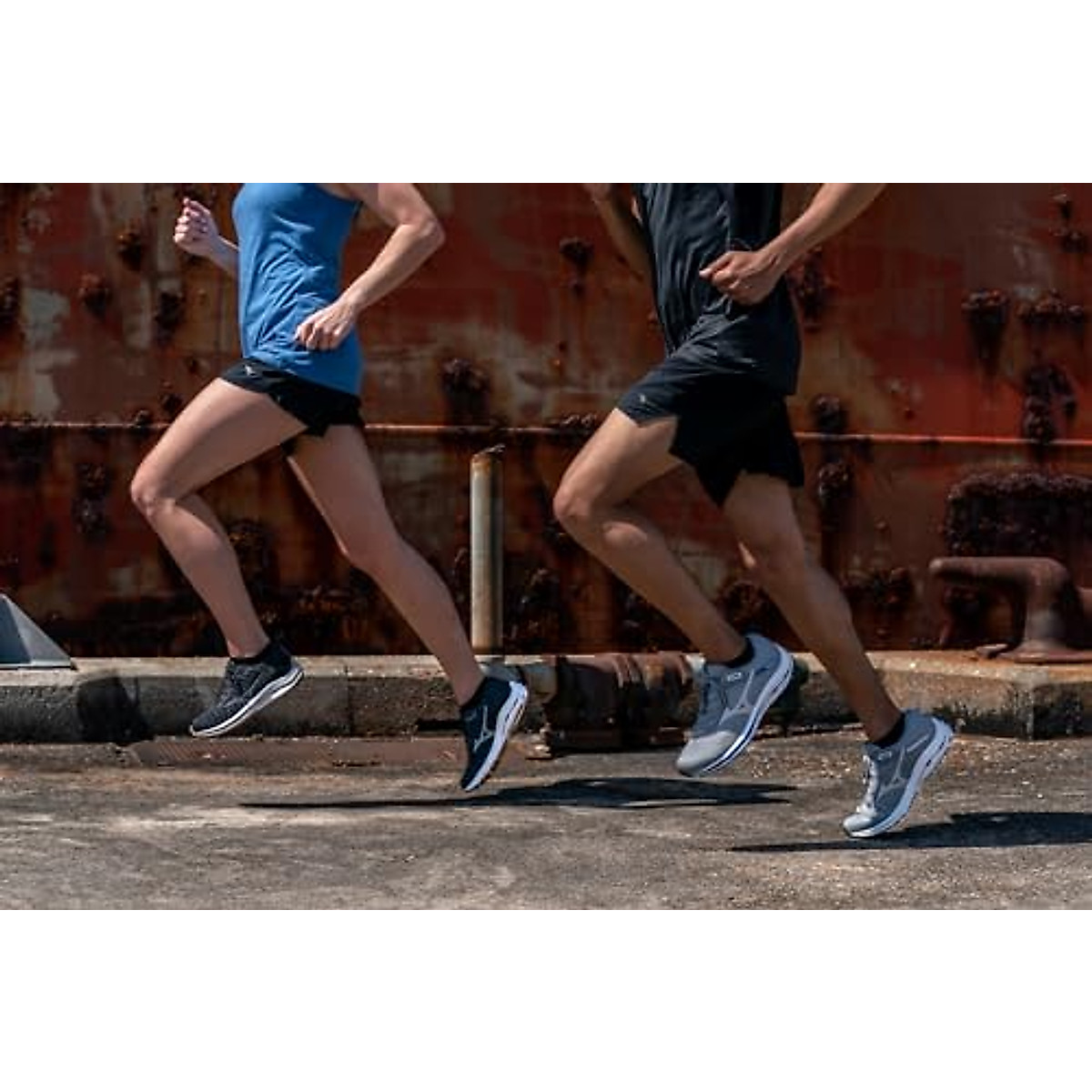 Mizuno Men's Wave Rider 24 WAVEKNIT Running Shoe, Black-Dark Shadow, 10 D US