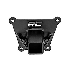 Rough Country 2" UTV Receiver Hitch Plate for 19-22 Polaris RZR Turbo S - 93062,Black