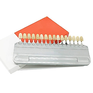 Tooth Shade Guide Teeth Whitening Tool 16 Colors Deachable Teeth Easily for Comparing Tooth Shade Before & After Bleaching