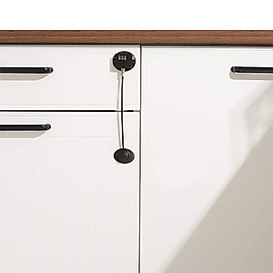 HoneSecur Refrigerator Lock Fridge Locks Combination Childproof Freezer Lock Child Safety Cabinet Lock Liquor File No Keys Need Baby Proofing Drawer Door Lock - White