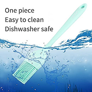 Brush roast Turkey with grease Basting Brush Silicone Pastry Baking Brush BBQ Sauce Marinade Meat Glazing Oil Brush Heat Resistant, Kitchen Cooking Baste Pastries (1 Small,1 Large, Light Green)