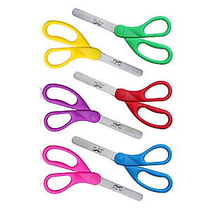 Mr. Pen- Kids Scissors, 6 Pack, 5 Inch, Colored Toddler Scissors, Kid Scissors, Safety Scissors, Scissors for Kids, School Scissors, Preschool Scissors, Child Scissors, Scissors Kids, Children Scissor