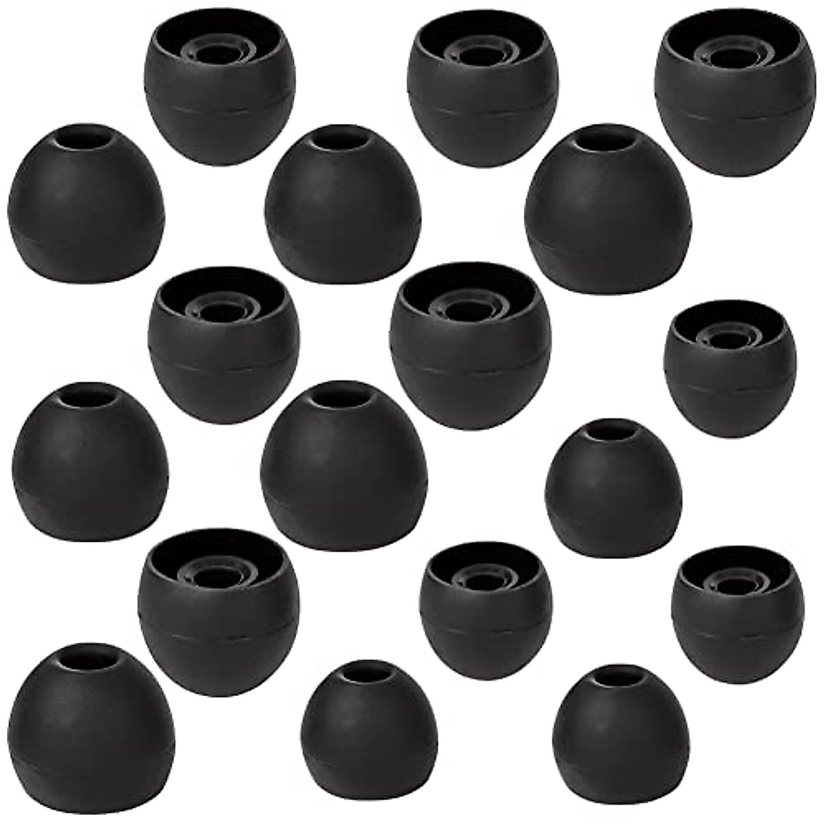 Earbud Tips 9 Pairs Replacement Earbud Tips Earbuds Replacement Tips Headphone Earbud Tips Fit For Inner Hole From 4mm-5.5mm Earphones Earbud Replacement Tips Ear Bud Replacement Pieces Silicone Black