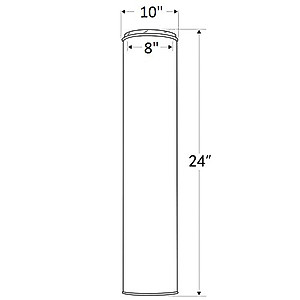 SHASTA VENT 8" x 24" Class A, All Fuel, Double Wall, Insulated, Stainless Steel Chimney Pipe 8" Dia. x 24" Length
