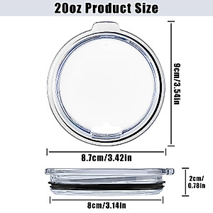 Amgkonp 20oz Tumbler Replacement Lids,4PACK Splash Proof Lids for YETI Rambler,Old Style RTIC,SUNWILL and CIVAGO Coffee Tumbler,BPA free