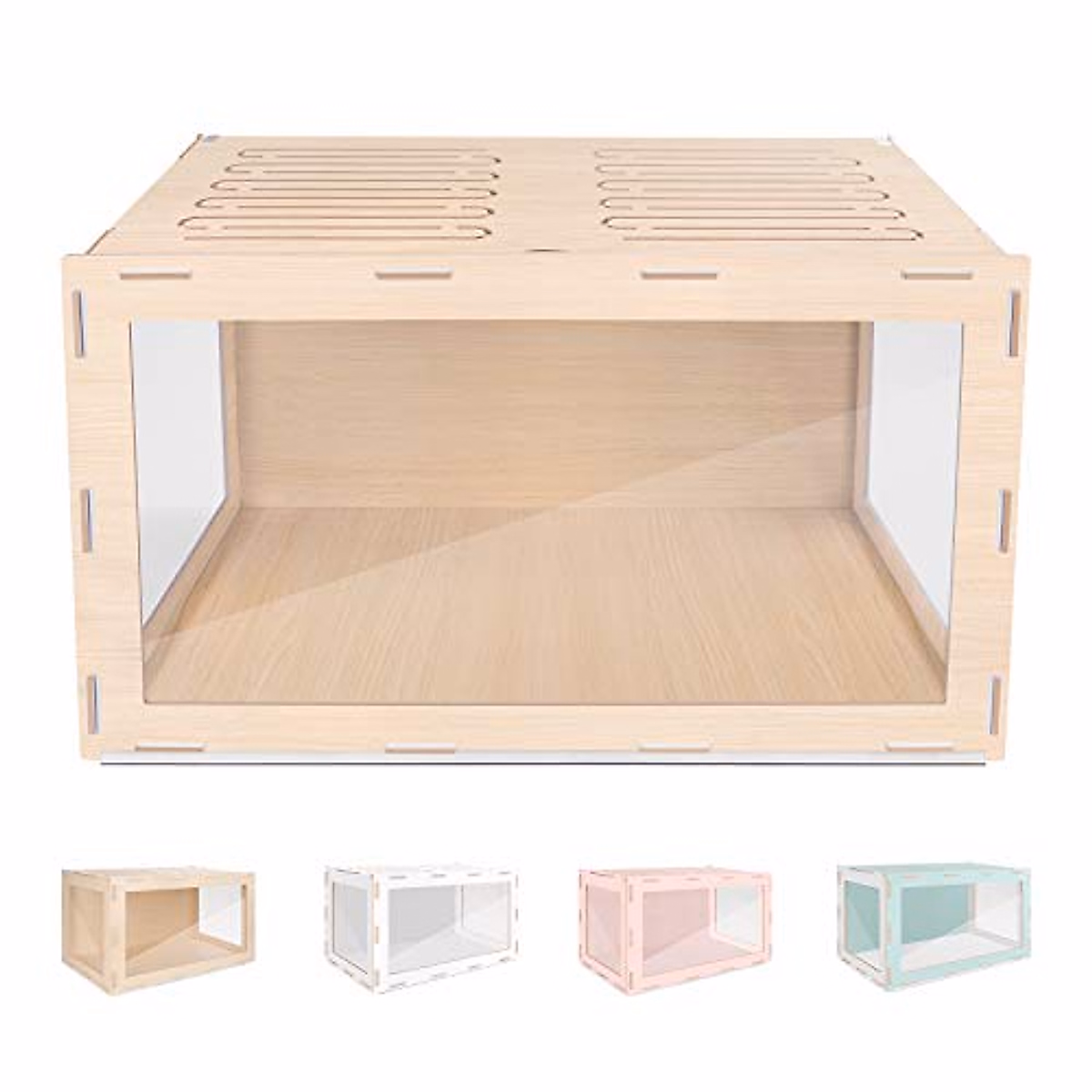 Niteangel Bigger World - MDF Aspen Terrarium for Hamster Gerbils Mice Lemming Degus or Other Small-Sized Pets(30 x 15 x 17.7 inches, Burlywood)