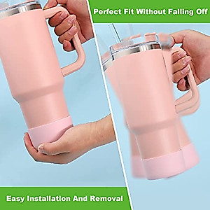 2Pack Silicone Boot for Stanley Quencher Adventure 40oz &Stanley 30oz 20oz, Reduces Cup Noise Scratches Silicone Cover Compatible with Stanley Tumbler (Military Green+Dark Blue)