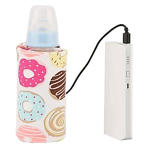 GOTOTOP Bottle Warmer Bag Bottle Warmer Case Milk Warmer Portable Cooler Bag with USB Charging Port for Baby Care(Donut)