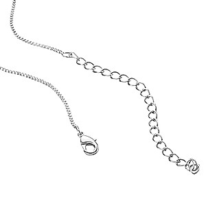 PAVOI 14K Gold Plated Curb Paperclip Box Sphere Bead Snake and Figaro Chain Adjustable Necklace (Box, White Gold Plated)