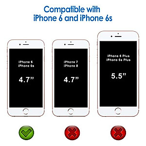 JETech Case for iPhone 6 and iPhone 6s, Non-Yellowing Shockproof Phone Bumper Cover, Anti-Scratch Clear Back (Clear)