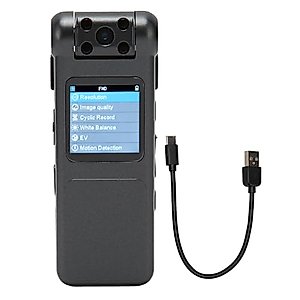 Uxsiya Portable Back Clip Magnetic Camera 16G 1080P HD Sports Cameras with 180 Degree Rotating Lens