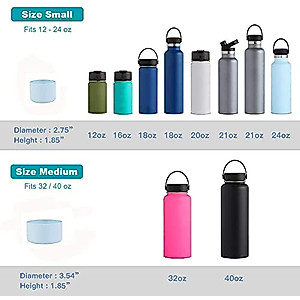 Top Souls Wide Mouth Straw Lid and Protective Boot Combo Pack, Compatible with Most Sports Water Bottles from 12-40 oz, Plus 2 Straws and 2 Brushes. (Medium, Lilac)