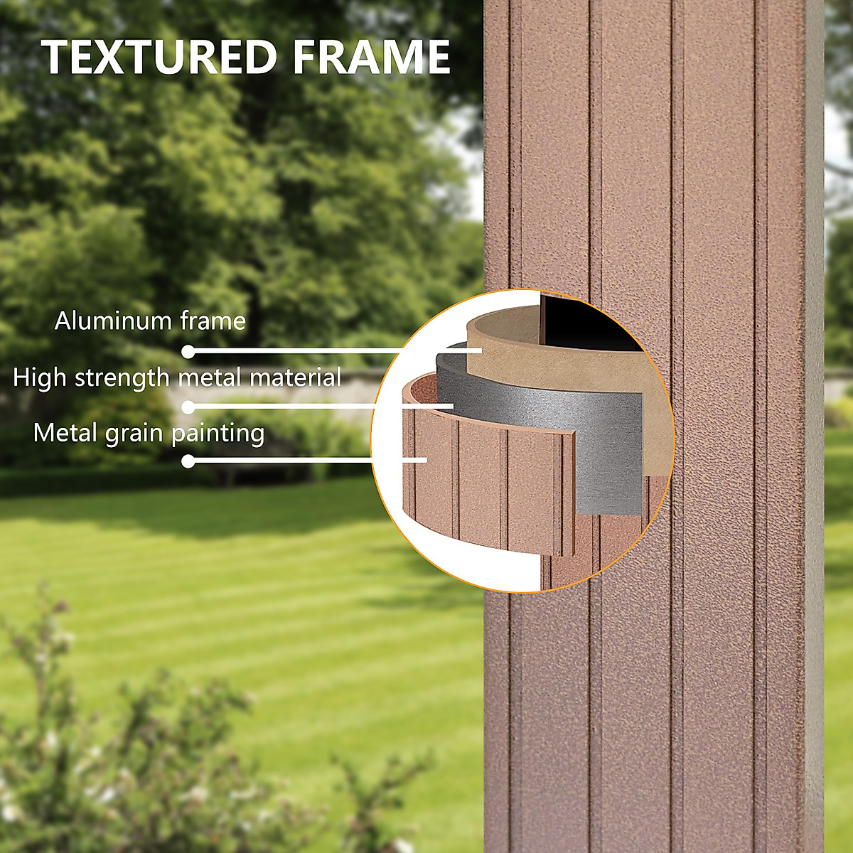 LATTOY 12'x14' Permanent Hardtop Gazebo, Outdoor Galvanized Steel Double Roof Pavilion Pergola Canopy with Aluminum Frame and Privacy Curtains for Garden Patio,Patio Backyard,Deck and Lawns