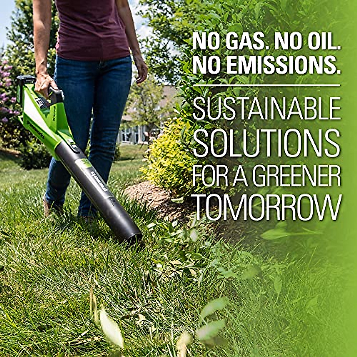 Greenworks 24V Brushless Axial Blower (110 MPH / 450 CFM), 4Ah USB Battery and Charger Included