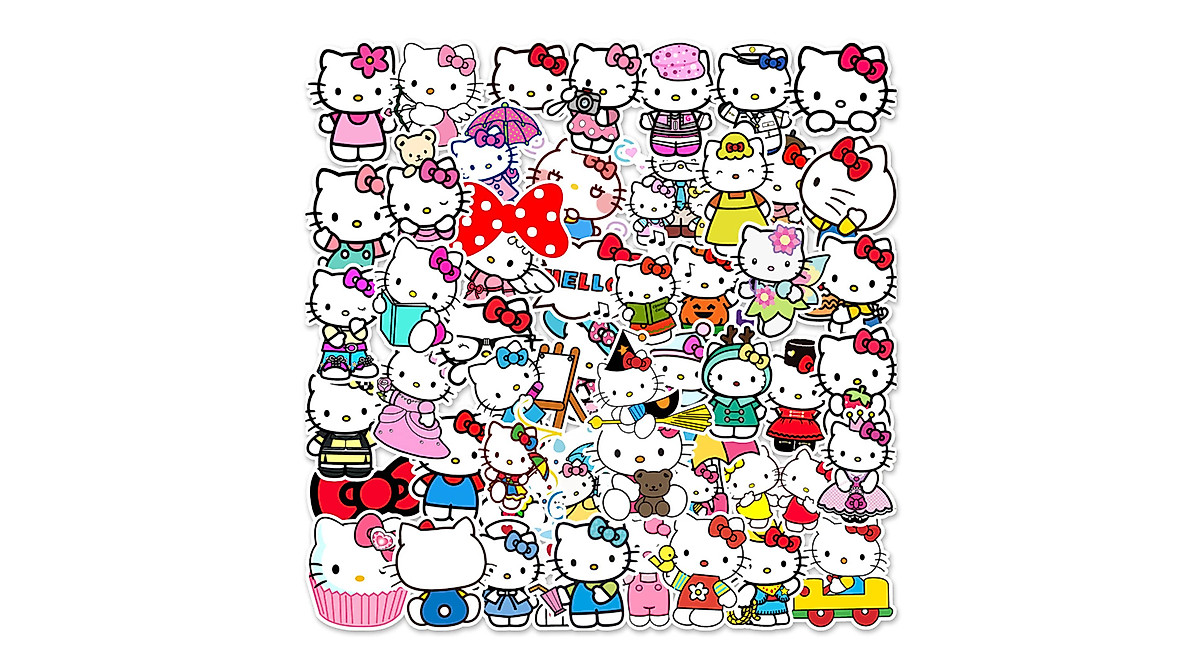 Fcelery Hello Kitty Stickers 50 PCS Waterproof Kawaii Cartoon Decals