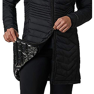 Columbia Women’s Powder Lite Mid Jacket, Winter, Water Repellent Black, X-Large
