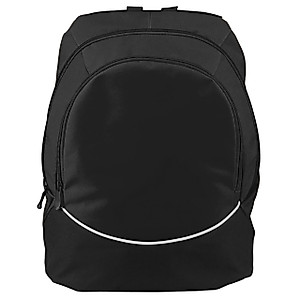 Augusta Sportswear Large Tri-Color Backpack, One Size, Black/Black/White