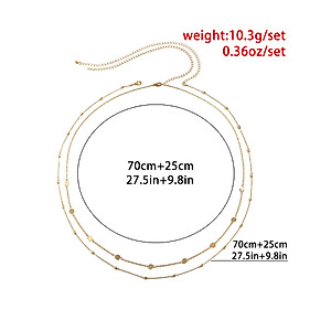 Waist Chain Belt Body Chain Gold Chain Belt Waist Beads Chains for Women Layered Belly Beads Chain Jewelry Gifts for Women Trendy Stocking Stuffers
