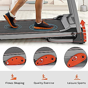 Merax Foldable Electric Treadmill 2.5HP Motorized Running Machine with 12 Perset Programs 300LBS Weight Capacity Walking Jogging Treadmill for Office Home Gym Workout with Incline