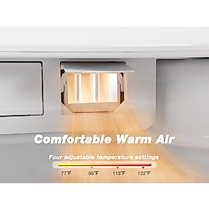 MEJE #MZE013 - Luxury Automatic Toilet,Smart Toilet with Intelligent Bidet,Auto Open and Close,Auto Flush,Heated Seat,Remote Control, Night Light, Switchable Temperature Display,White