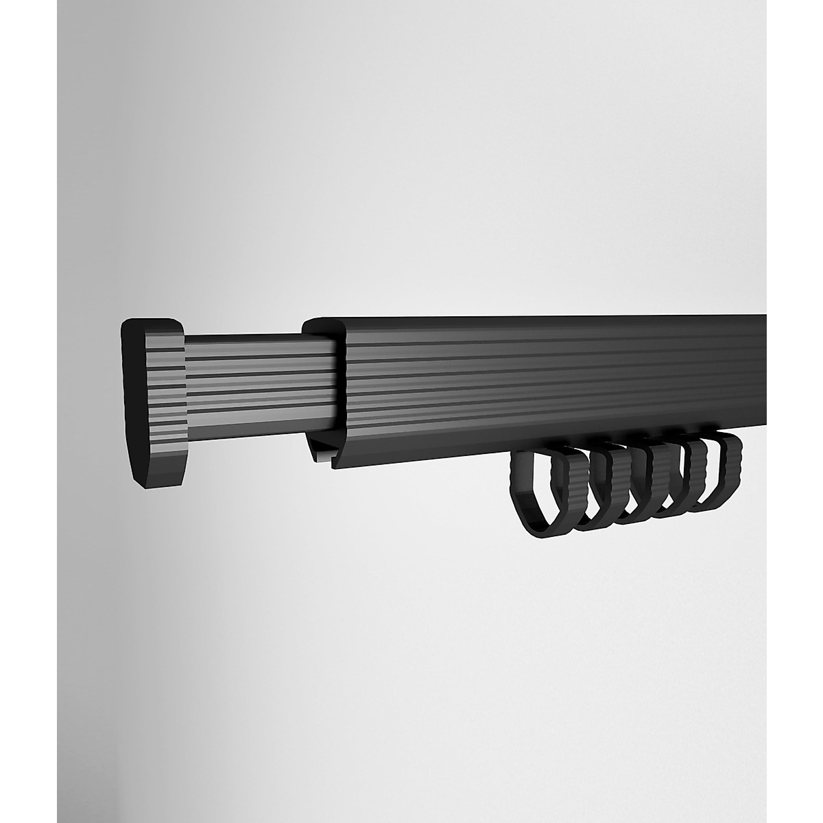 KIMCHUL Clothes Drying Rack,Wall Mounted Clothes Hanger Rack,Space-Saver, Retractable Laundry Drying Rack,Collapsible, for Laundry,Balcony, Mudroom, Bedroom (Black, Tri-Fold)