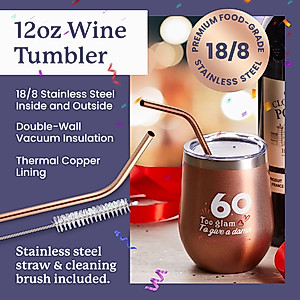 InnoCreation 60th Birthday Gifts for Women - Funny Wine Gift Set for Women Turning 60, Gifts Ideas for Her, Mom, Grandma, Wife, Sister, Aunt, Coworker Turning 60 Year Old