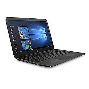 Business HP Stream Laptop PC with 1-Year Office 14" HD WLED-backlit Display Intel Celeron Dual Core-Processor 4GB RAM 32GB eMMC Hard Drive Bluetooth HDMI Webcam Windows 10-Black