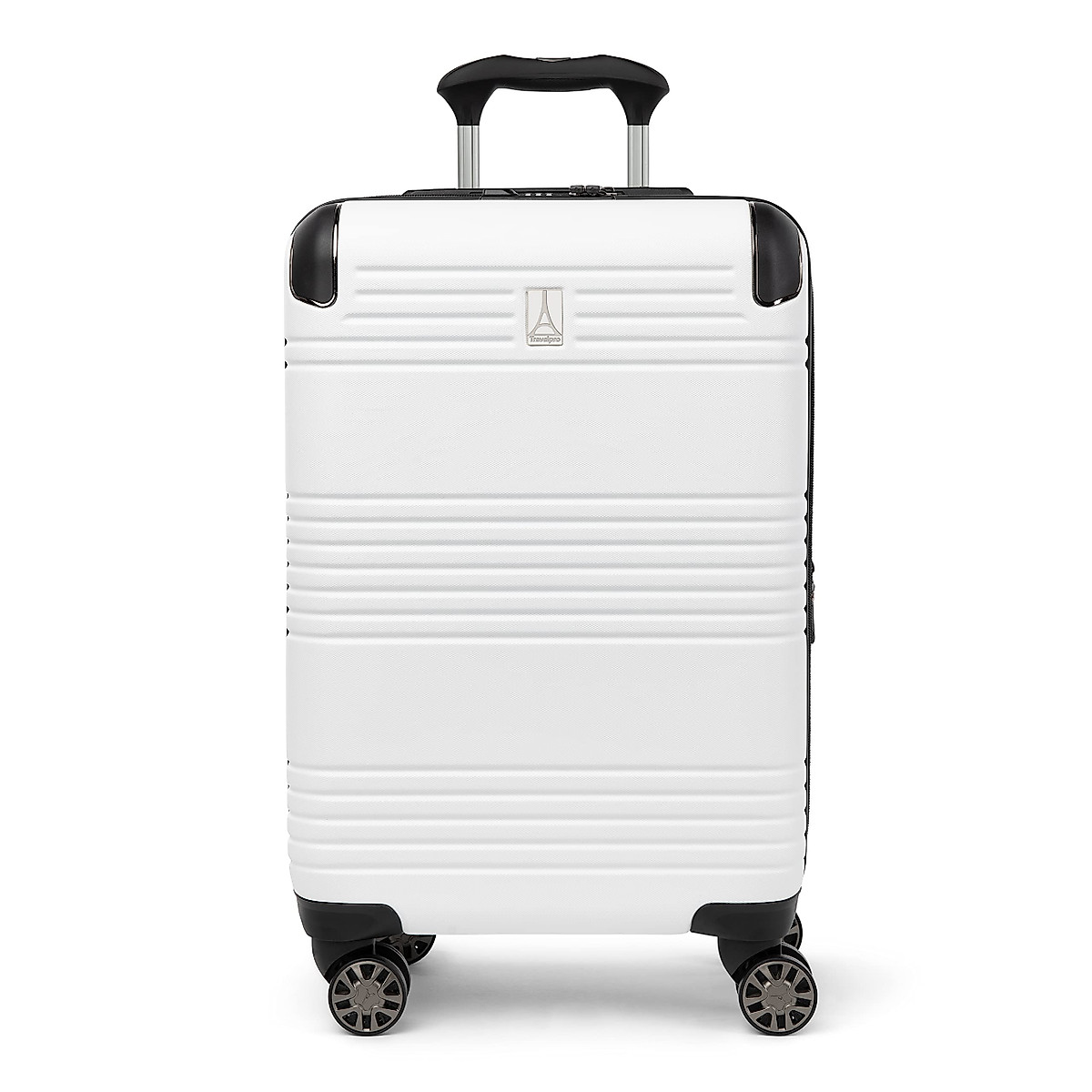 Travelpro Roundtrip Hardside Expandable Luggage, TSA Lock, 8 Spinner Wheels, Hard Shell Polycarbonate Suitcase, White, 2-Piece Set (21/25)