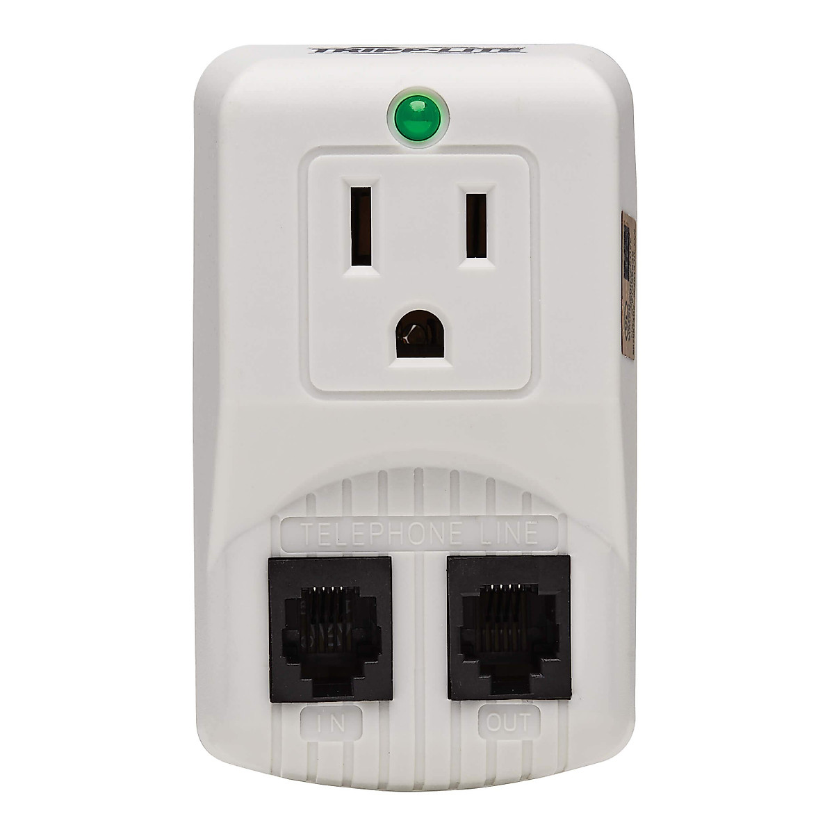 Tripp Lite 1 Outlet Portable Surge Protector Power Strip, Direct Plug in, Tel/Modem Protection