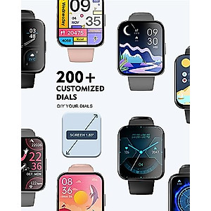Smart Watch for Women Men with Bluetooth 5.0 Call SOS,14-Day Battery Life,1.83" Fitness Tracker Watch with [24H Heart Rate SpO2 Sleep Monitor],5ATM Watreproof Calculator Music Speaker for Android&iOS