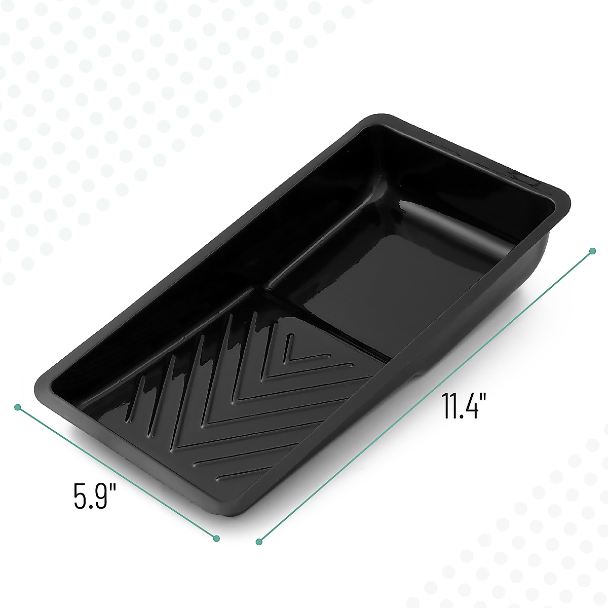 Bates- Paint Tray Liner, 4 Inch, 12 Pack, Black Paint Pans Trays, Plastic Paint Tray, Disposable Paint Tray, Paint Roller Tray, Paint Trays for Painting Walls, Roller Tray Liners, Paint Pan Liners